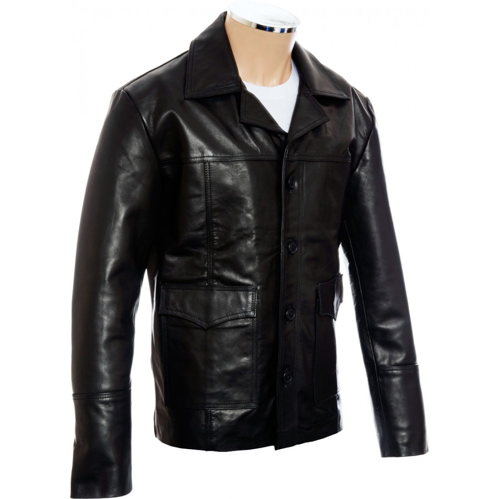 Hitman Codename 47 Black Leather Jacket