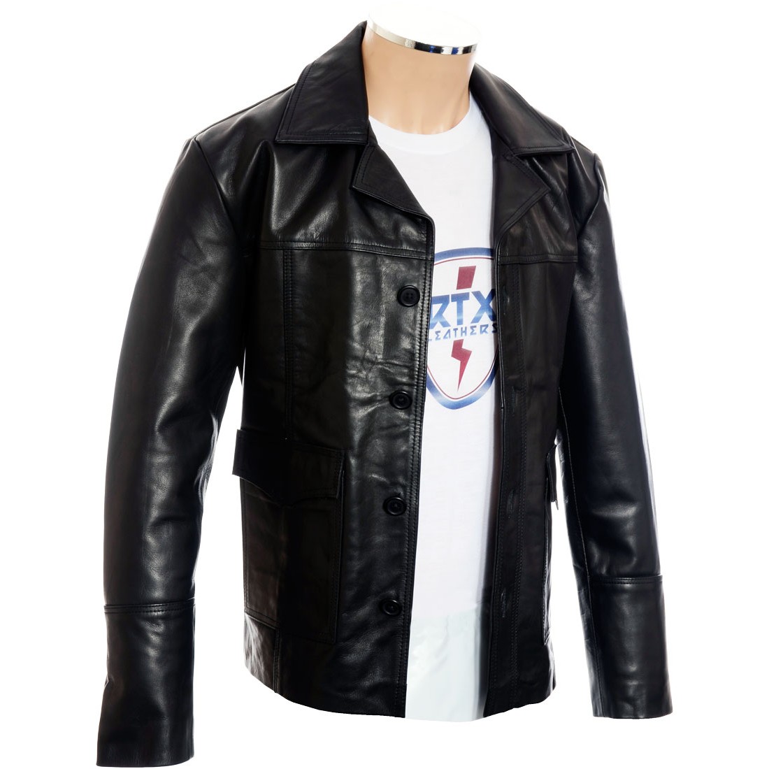 Hitman Codename 47 Black Leather Jacket