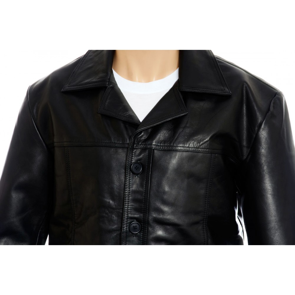 Hitman Codename 47 Black Leather Jacket