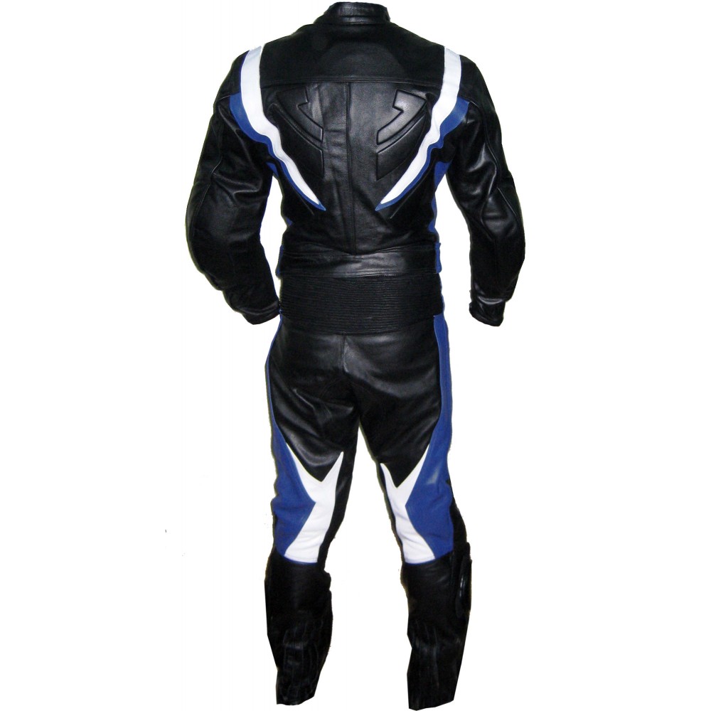 RTX Transformer Blue Leather Motorcycle Suit